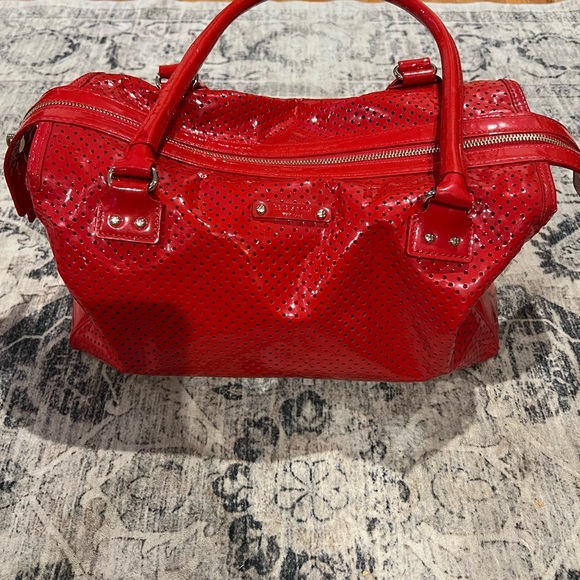 kate spade | Bags | Kate Spade Red Perforated Satchel | Poshmark